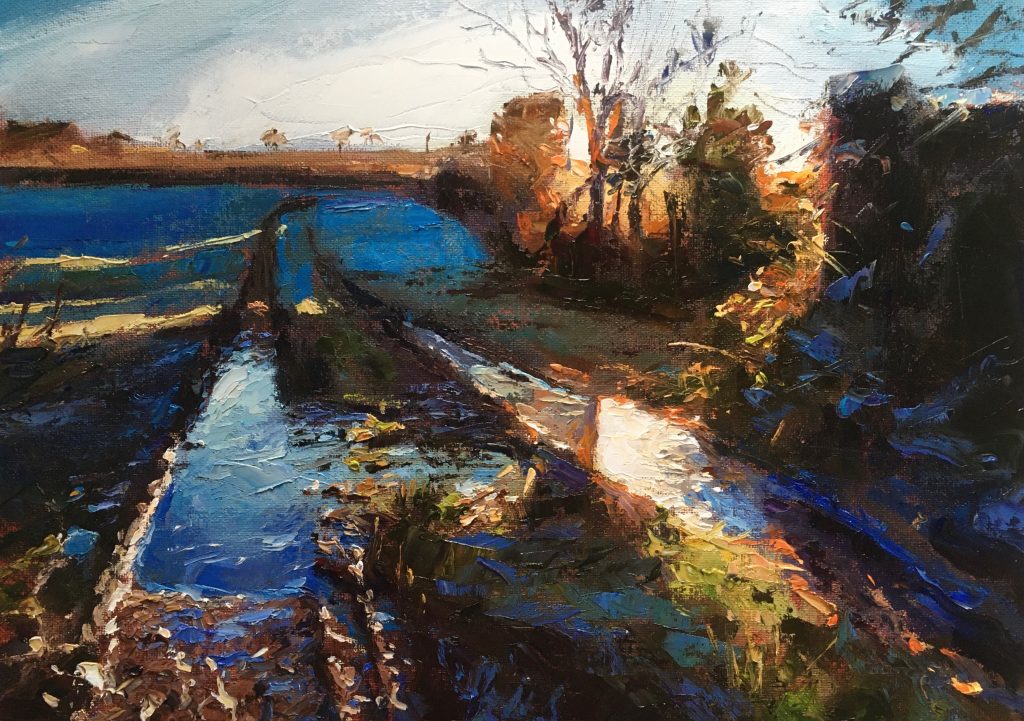 'Winter Tracks Penzance' - Jeremy Sanders Fine Artist