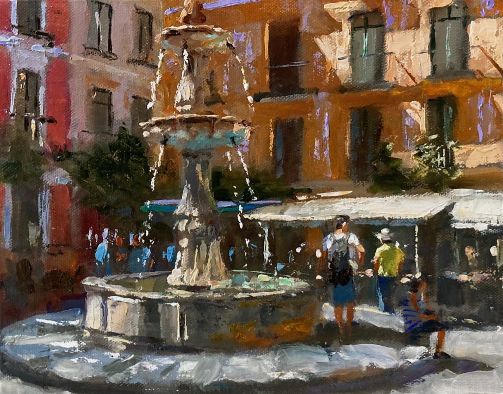 'Malaga Fountain' - Jeremy Sanders Fine Artist